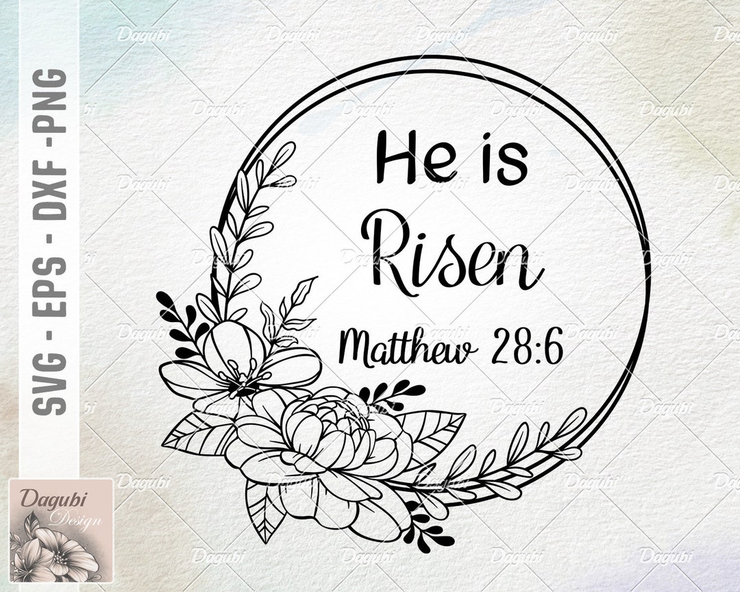 He is Risen Peony and Wild Flowers Arrangement Wreath for Easter, Hand ...