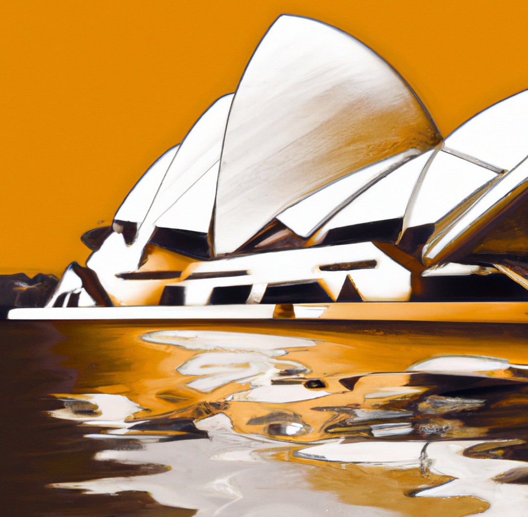 Abstract Art of the Iconic Sydney Opera House A Digital Masterpiece. - Etsy