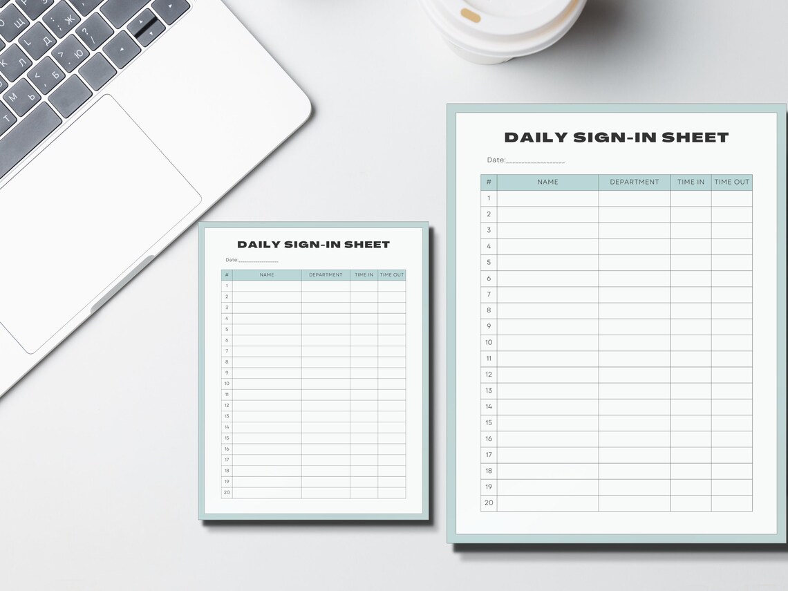 Printable Sign in Sheet, Instant Download, Welcome Sign in Sheet ...