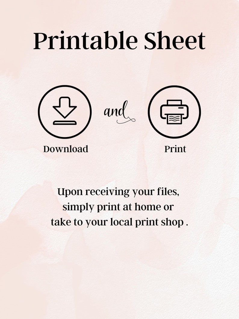 Printable Sign in Sheet, Instant Download, Welcome Sign in Sheet ...