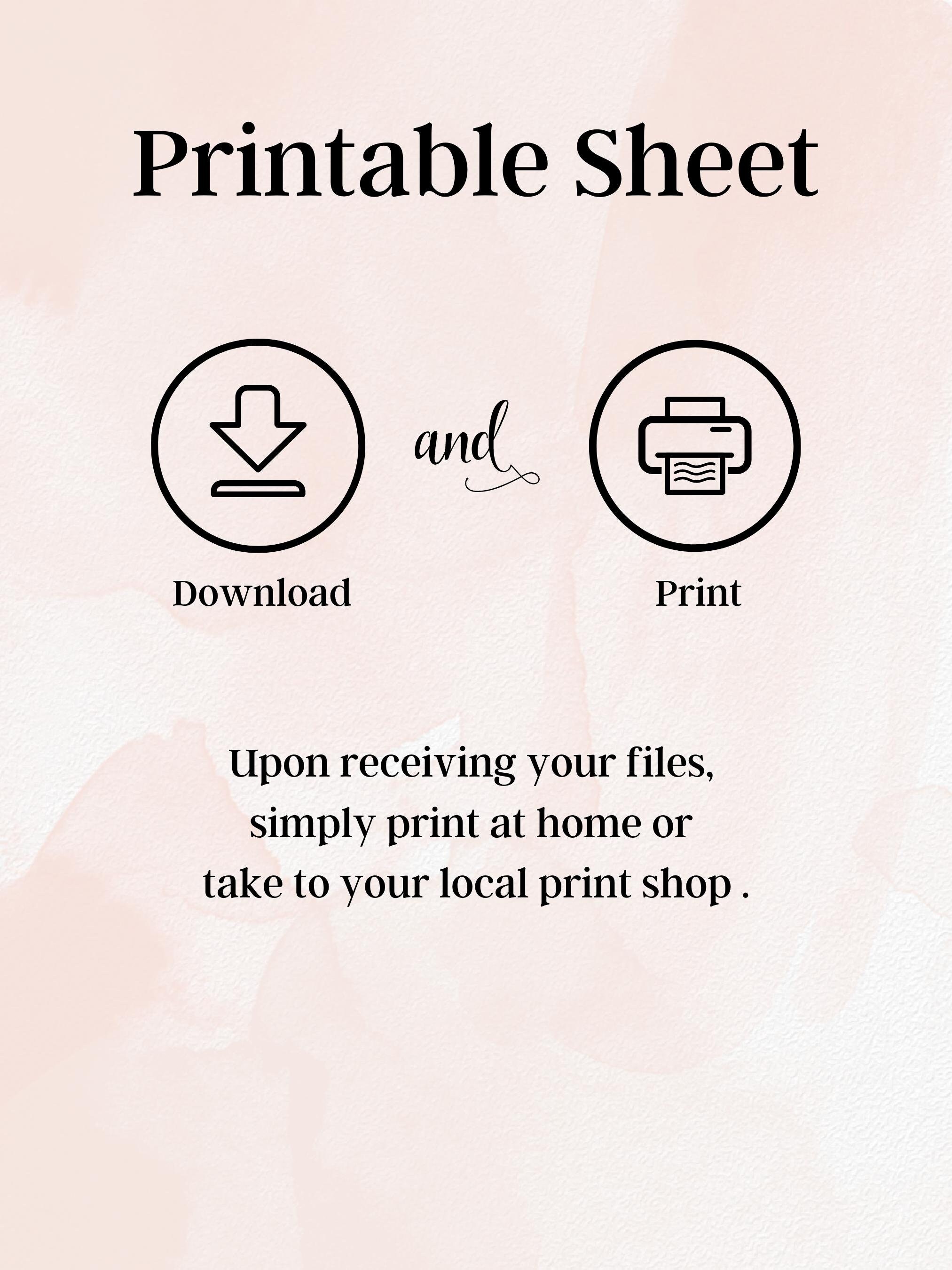 Printable Sign in Sheet, Instant Download, Welcome Sign in Sheet ...