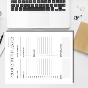 PRODUCTIVITY PLANNER Printable Daily Productivity Weekly - Etsy