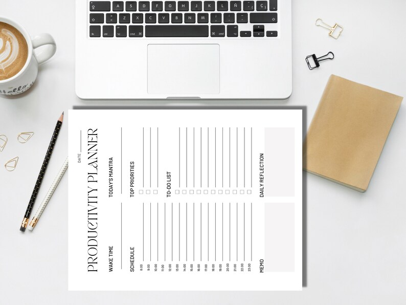 PRODUCTIVITY PLANNER Printable Daily Productivity Weekly - Etsy