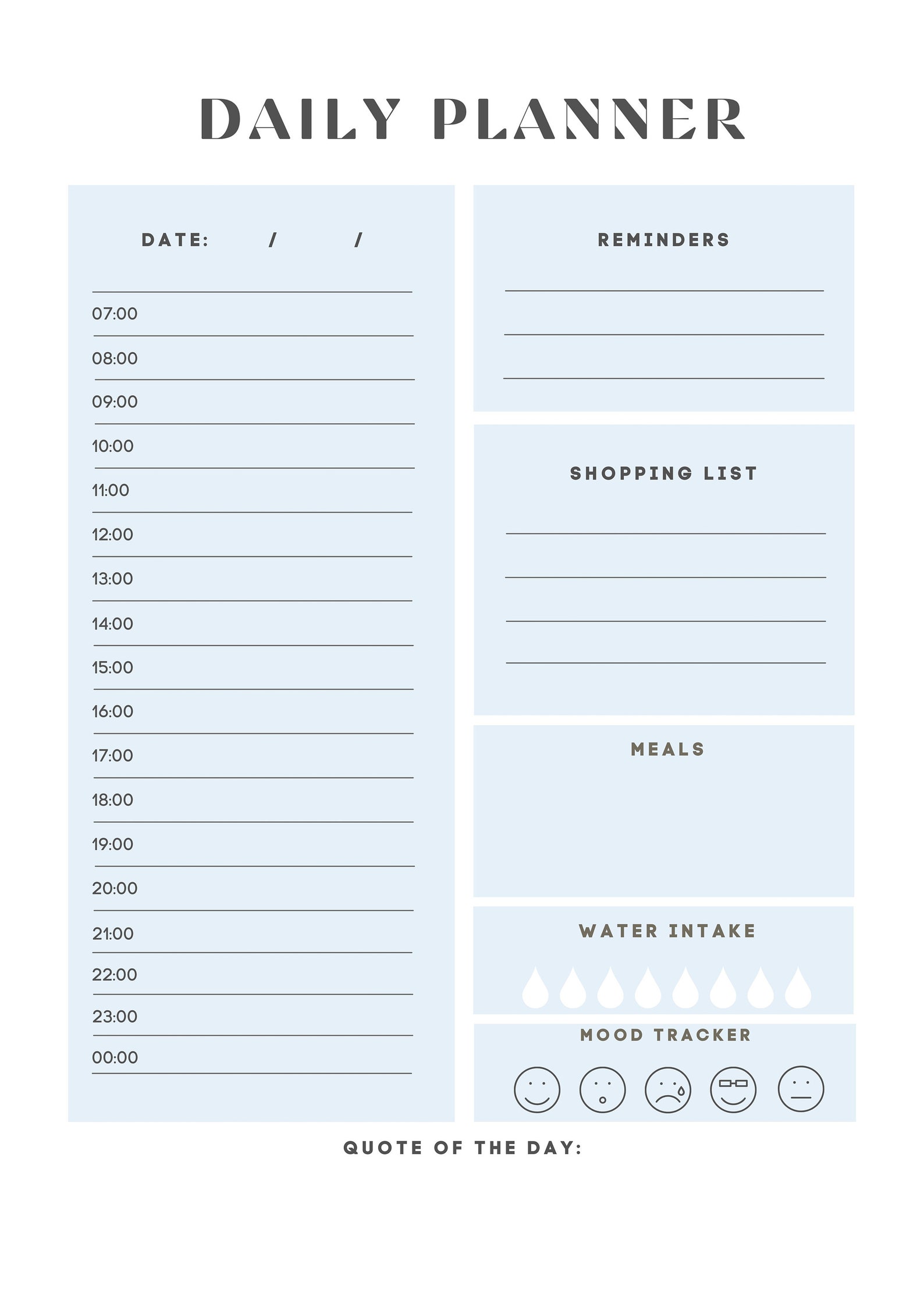 Printable Daily, Weekly, Monthly Goal Planner Sheet, Digital Download ...