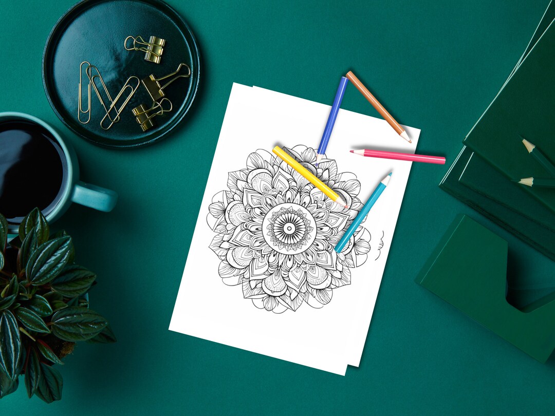 Mandala Coloring Pages, Nature-inspired Mandala Coloring Sheets ...