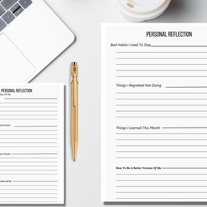 Self Reflection Planner, Printable Daily Reflection Journal, Printable ...