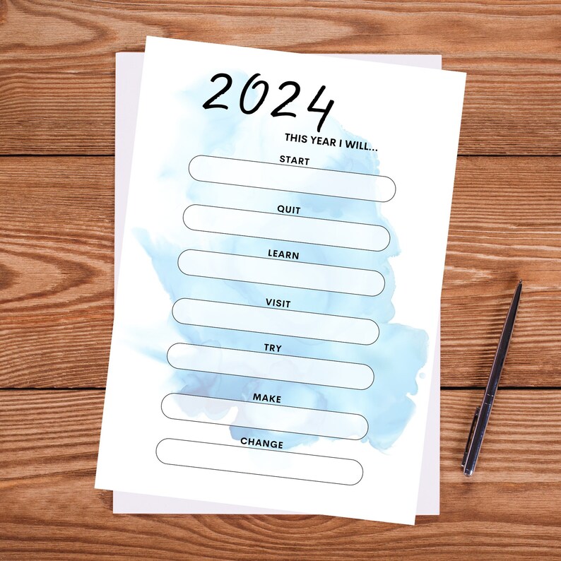 Printable Goal Planner, Digital Download, Printable New Year ...