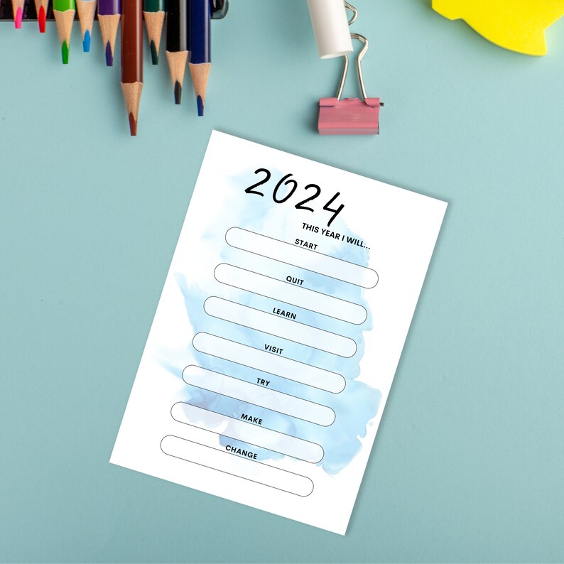 Printable Goal Planner, Digital Download, Printable New Year ...