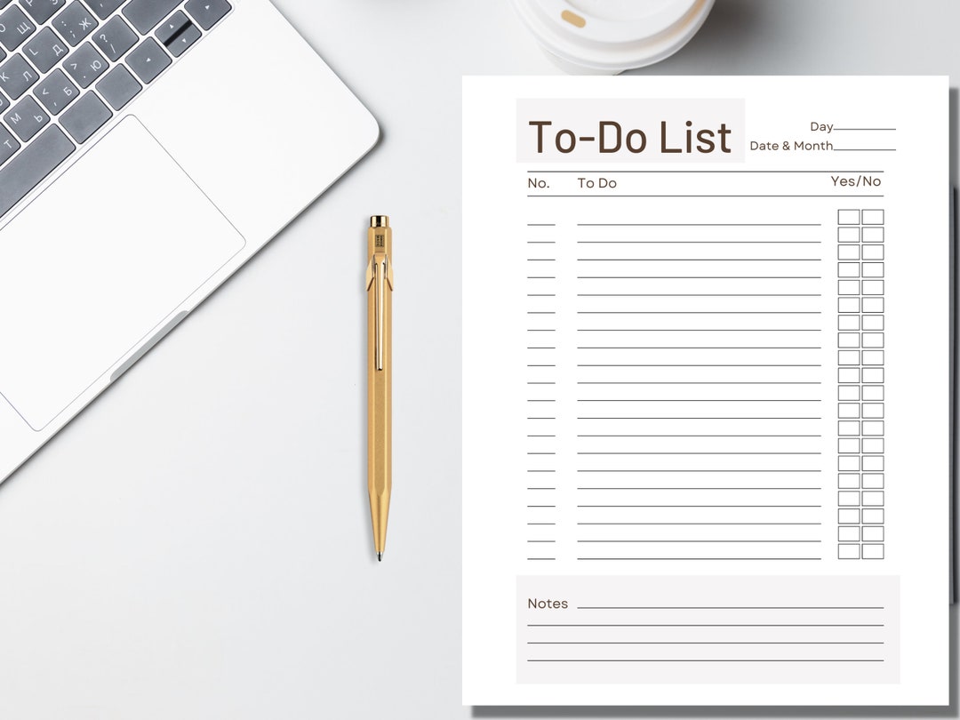 Minimalist to Do List Printable, Simple Tasks List Template ...