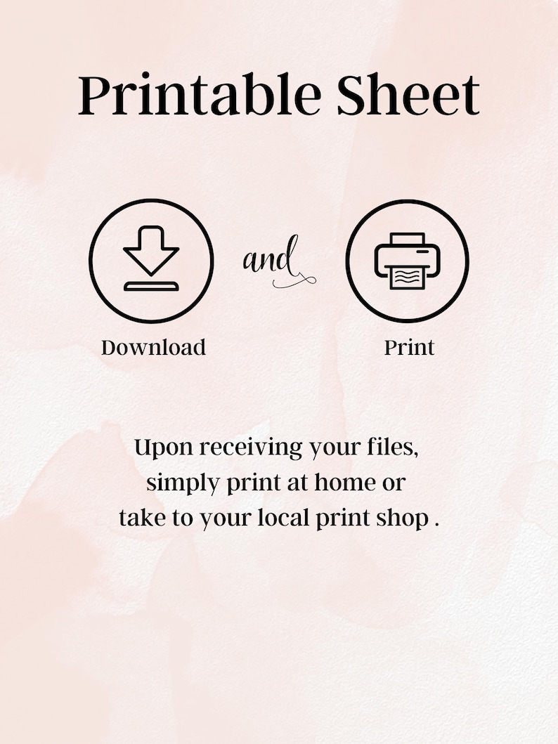 Printable Sign in Sheet, Instant Download, Welcome Sign in Sheet, Canva ...