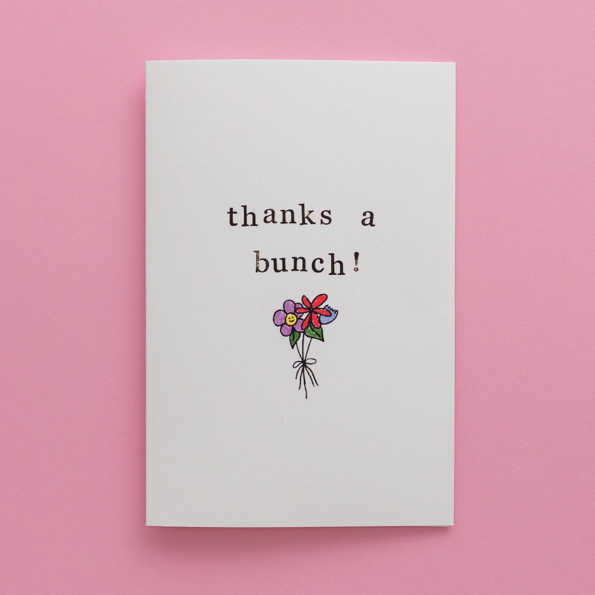 Thanks a Bunch Flower Pun Thank You Card Funny Irish Card Irish ...