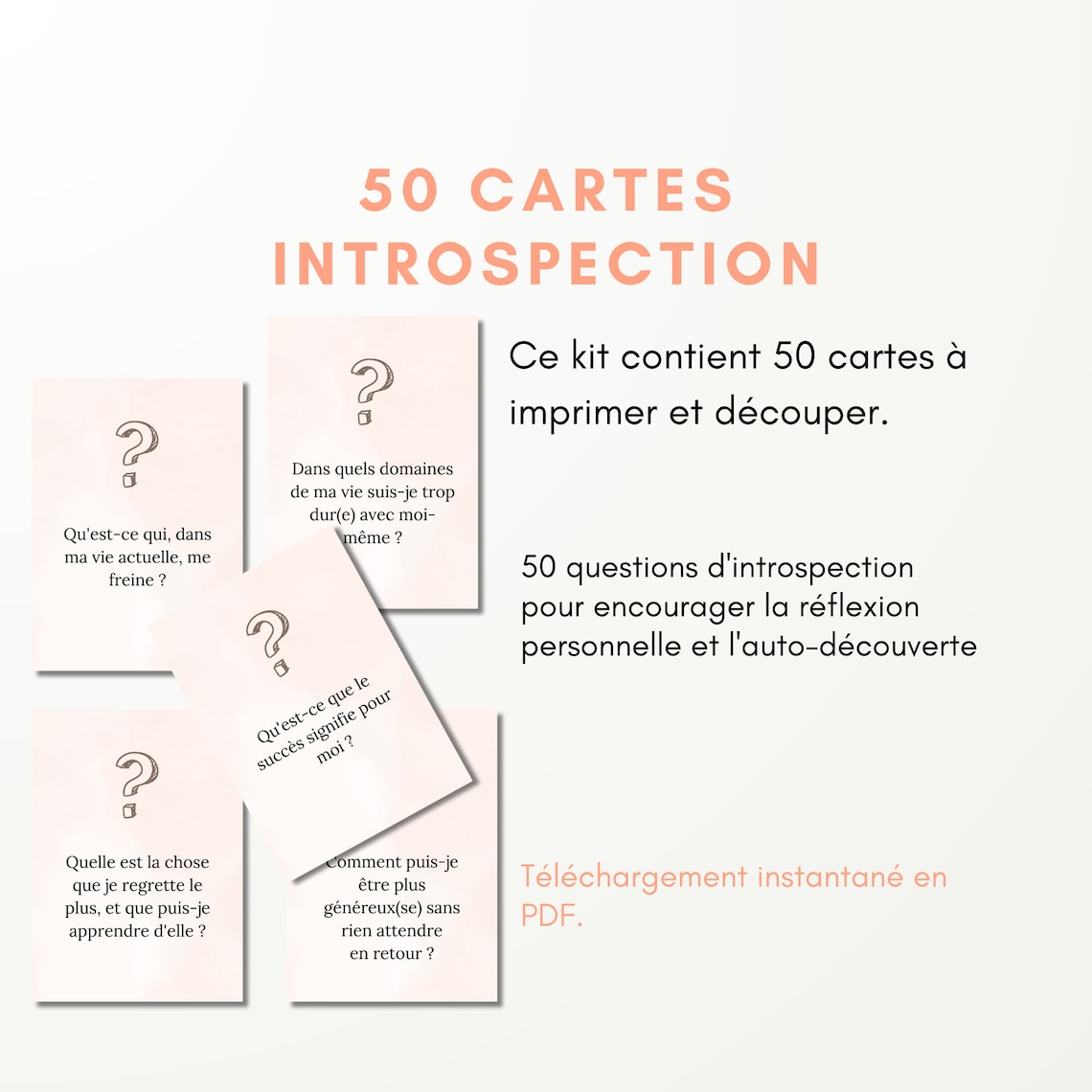 Carte introspection en français à imprimer, confiance en soi, Santé ...