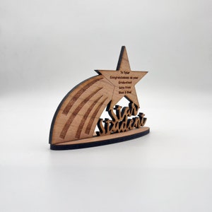 Shooting Star Student Graduation Ornament Engraved Keepsake ...