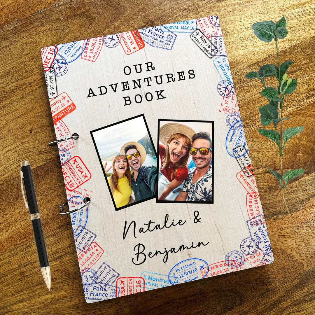 Passport Stamps Photo Album Adventures Travel Family Scrapbook Keepsake ...