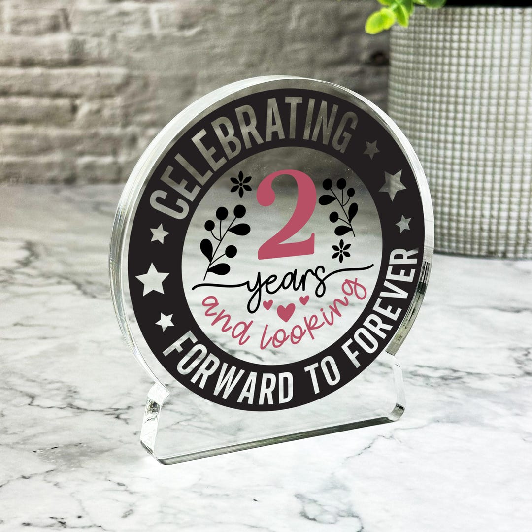 2nd Gift for Wedding Anniversary Celebrating 2 Years Keepsake Snowglobe ...