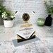 Thank You Loyal Service Award Black Gold Gift Employee Personalised ...