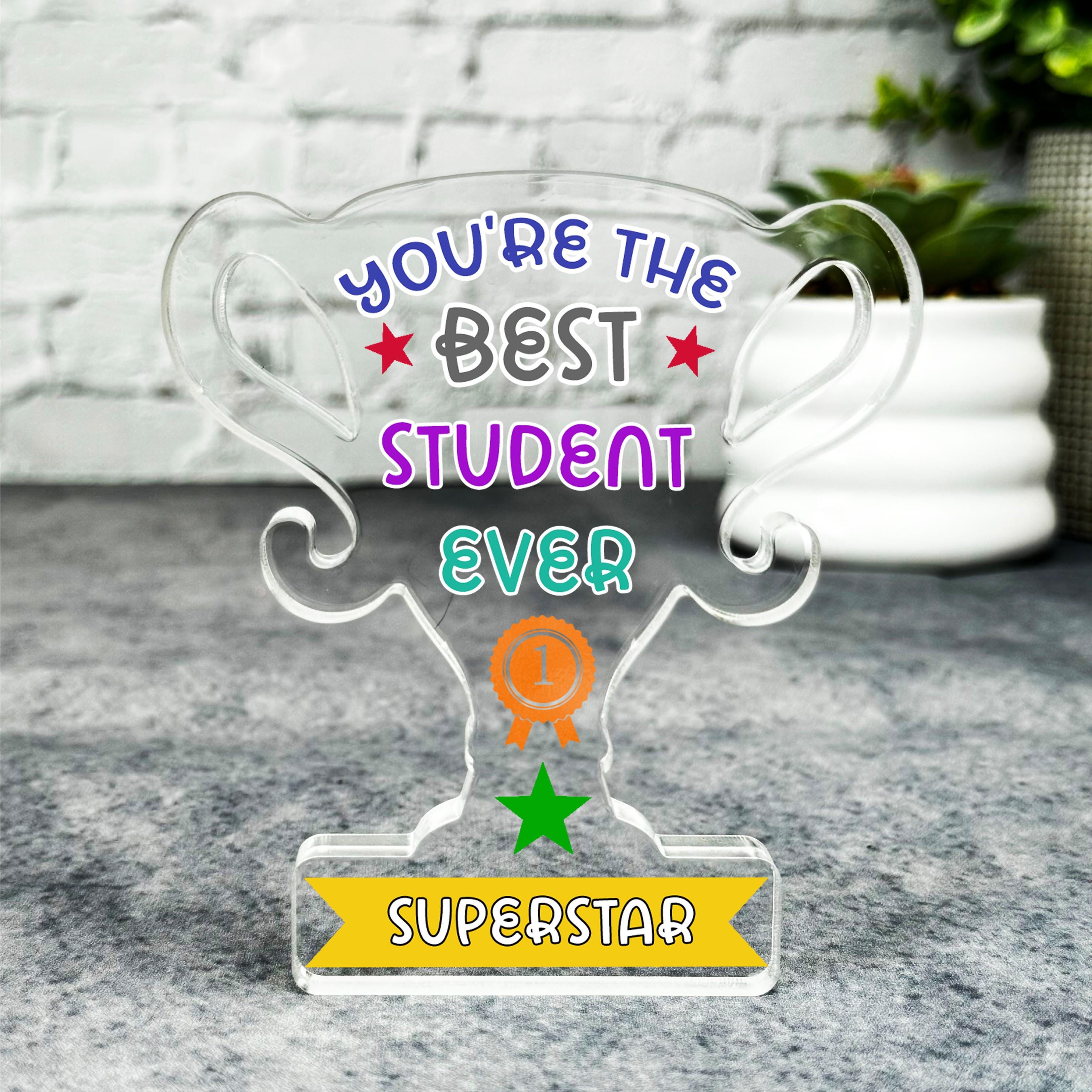 Gift for the Best Student Ever Award Trophy Keepsake Plaque Ornament ...