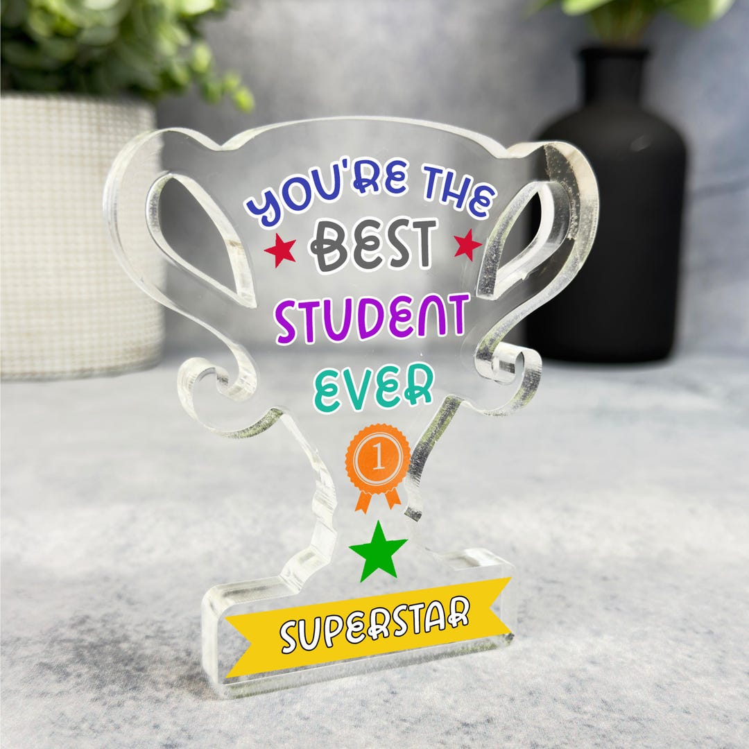 Gift for the Best Student Ever Award Trophy Keepsake Plaque Ornament ...