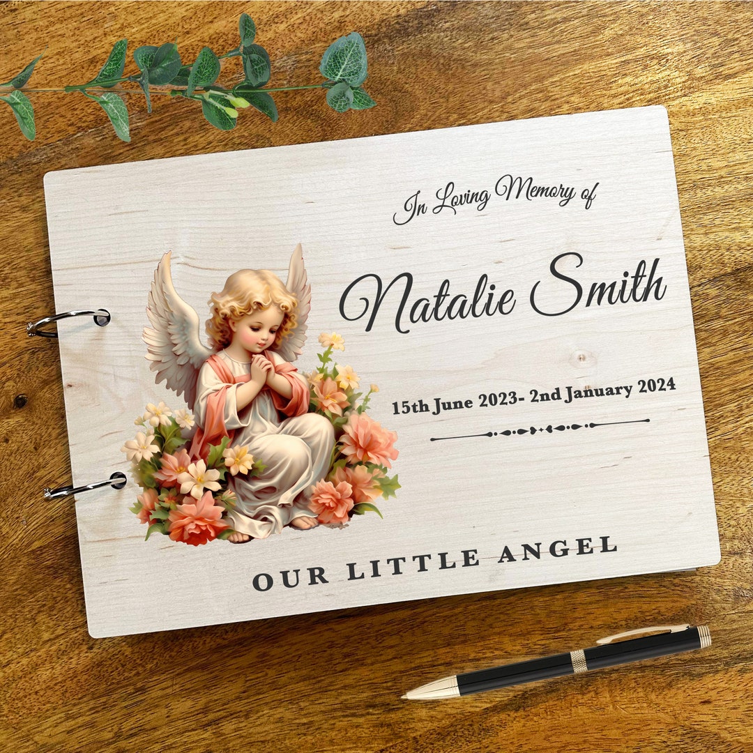 Vintage Angel Childrens Sympathy in Loving Memory Funeral Condolence ...