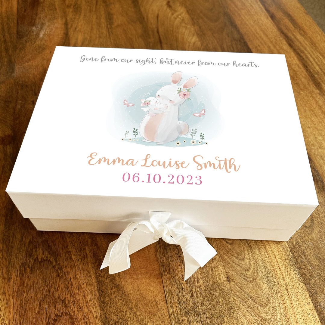 Baby Infant Child Loss Bunny Memorial Memory Remembrance Keepsake Box ...