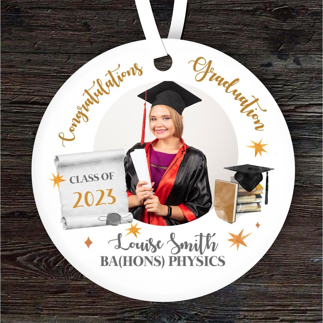 Graduation Photo Class of Painted Books Stars Personalised Gift Hanging ...
