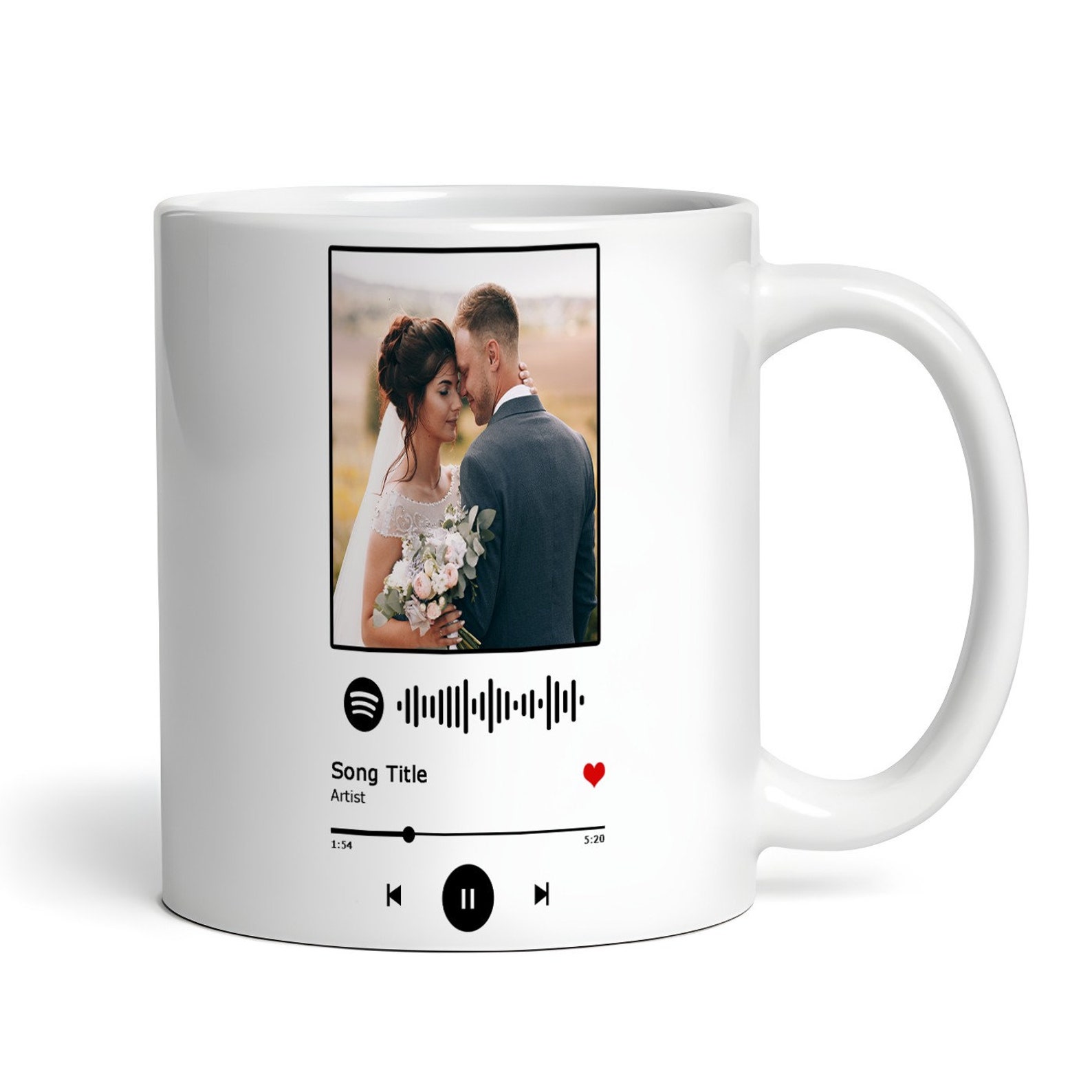 White Spotify QR Code and Initials Any Song Lyrics Music Present ...