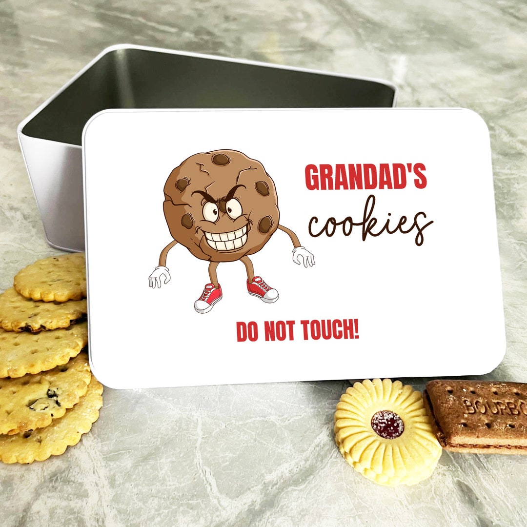 Funny Angry Cookie Grandad's Rectangle Personalised Biscuit Tin - Etsy