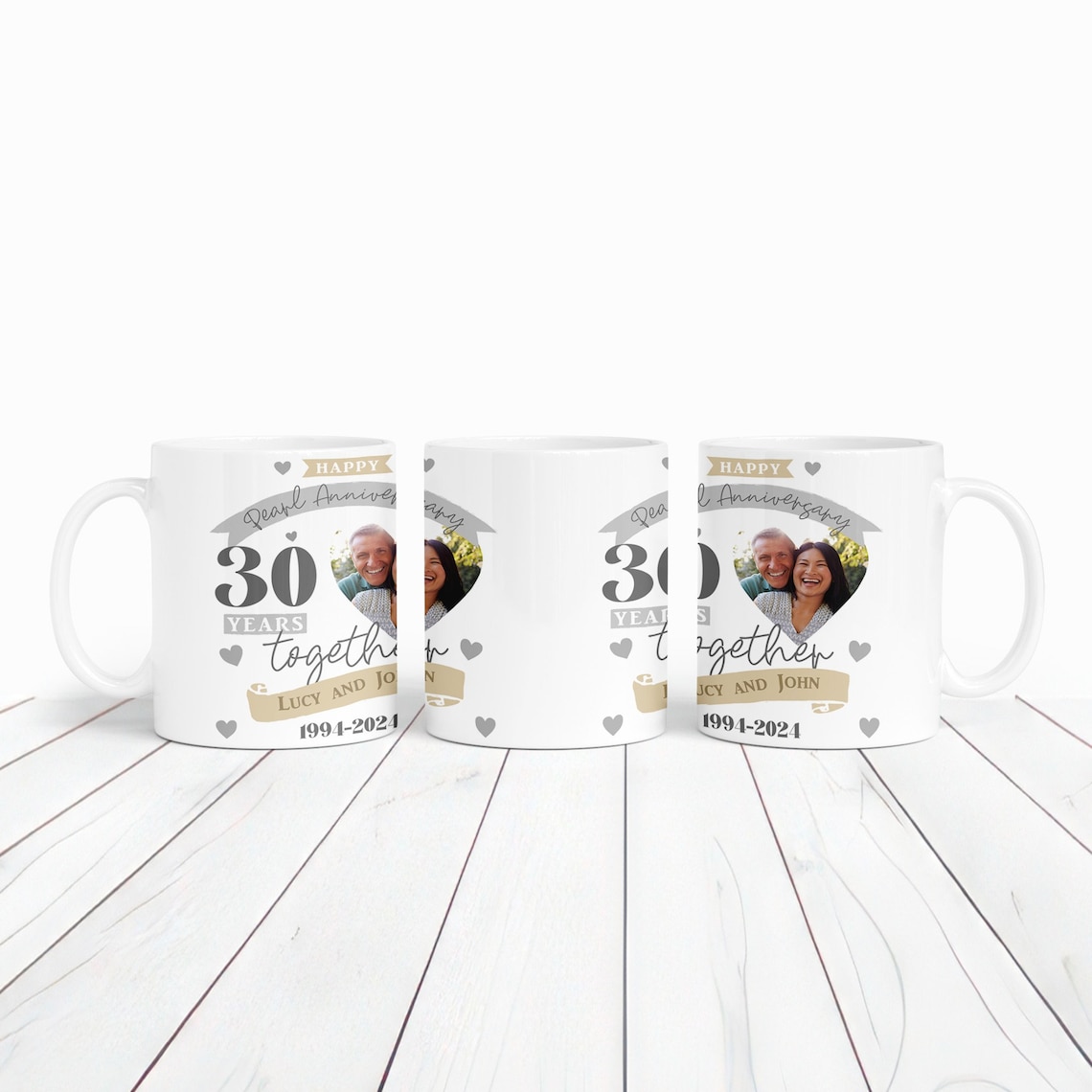 73 30 Years Together 30th Wedding Anniversary Present Pearl Photo ...