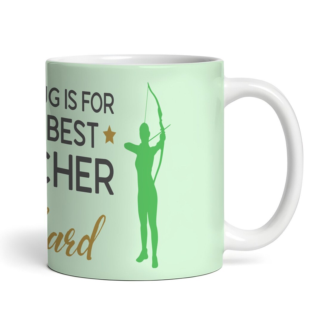 Best Archer Archery Present Green Silhouette Coffee Tea Cup ...
