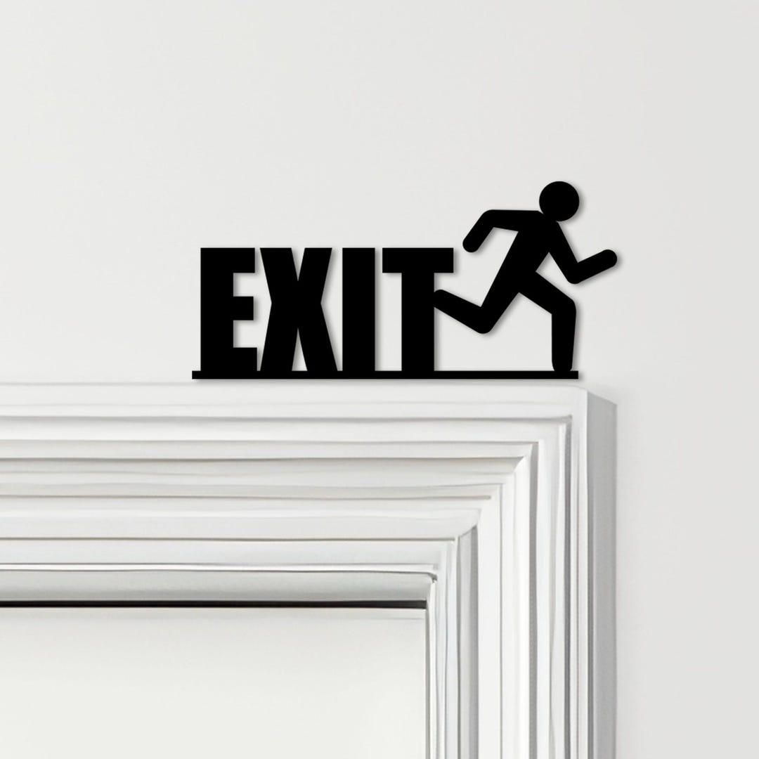 Door Topper Exit Sign Various Colours Top of Door Decorative Sign ...