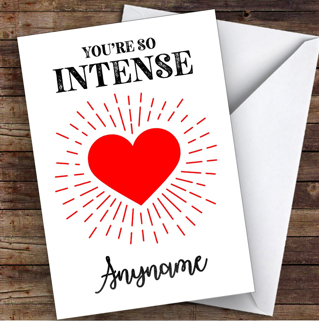 Retro Style & Red Heart You're so Intense Personalised Valentine's Day ...