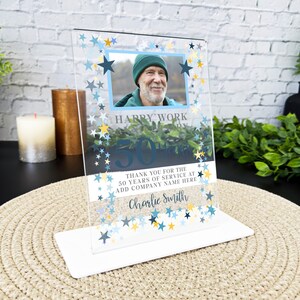 50 Years Service 50th Happy Anniversary Star Frame Photo Gift Employee ...