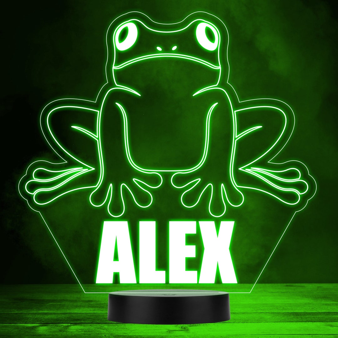 Big Eye Frog Colour Changing Led Lamp Personalised Gift Night Light ...
