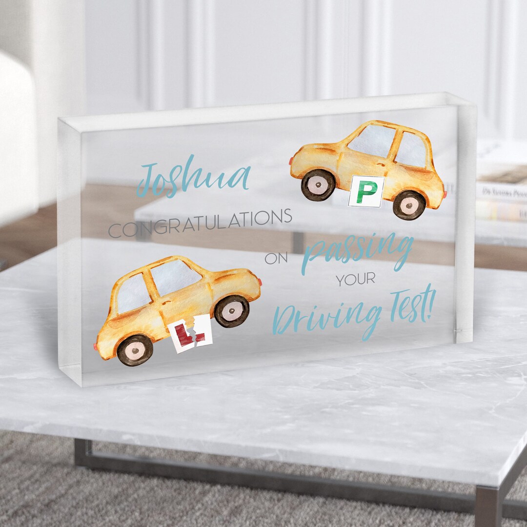 Passing Driving Test Congratulations Yellow Cars Personalised Gift ...