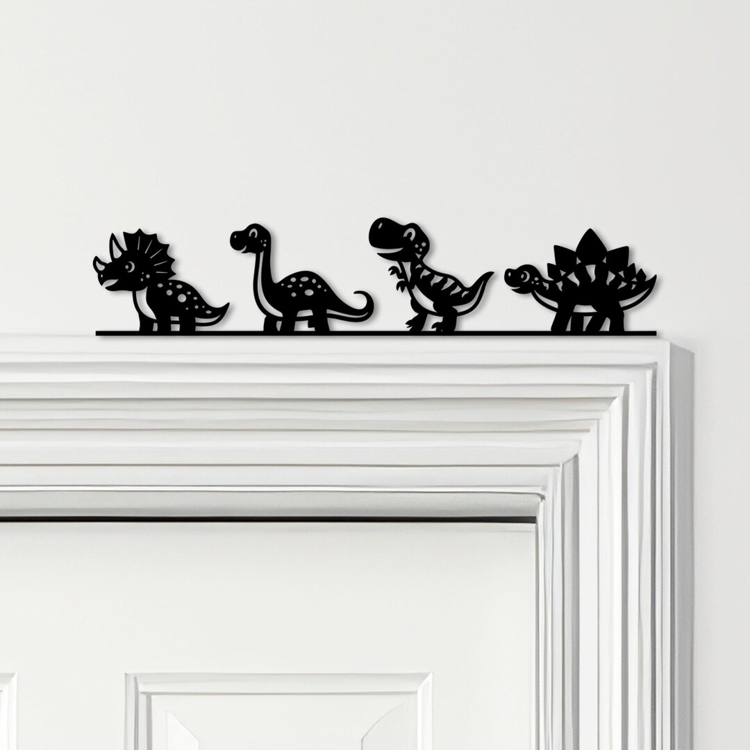 Door Topper Cute Dinosaurs Kids Room Decor Various Colours Decorative ...
