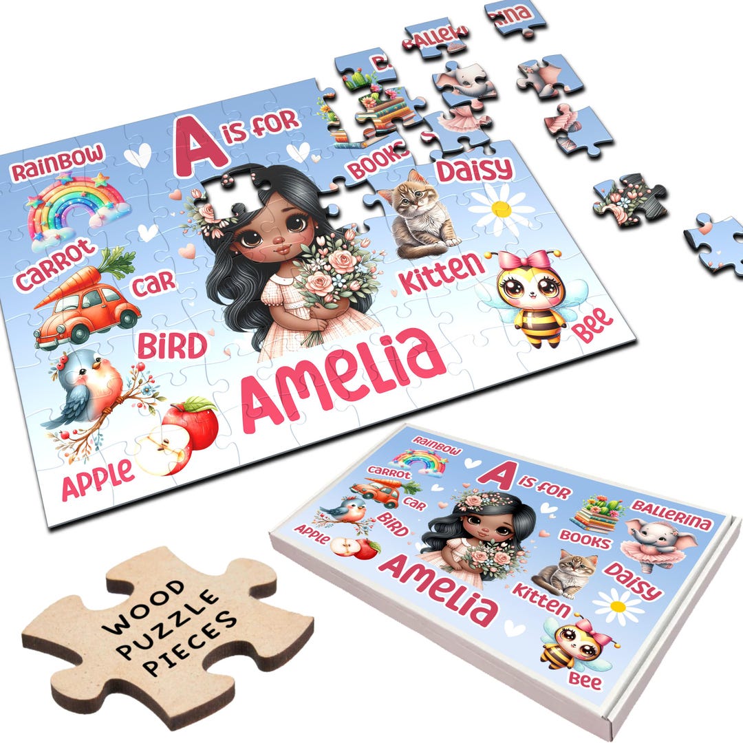 Kids Any Alphabet Initial Gift for Girl Custom Personalised Wooden ...