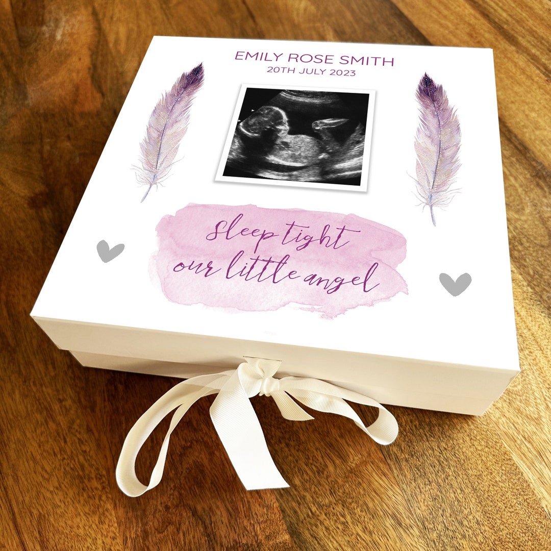 Baby Girl Loss Memorial Pink Photo Miscarriage Square Memory Keepsake ...