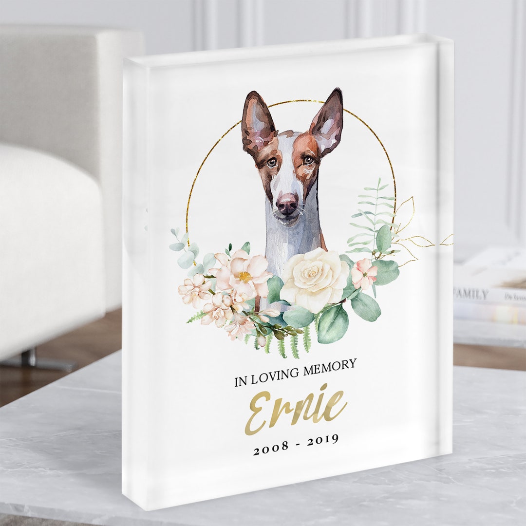 Dog Memorial in Loving Memory Style 13 Personalised Gift Acrylic Block ...