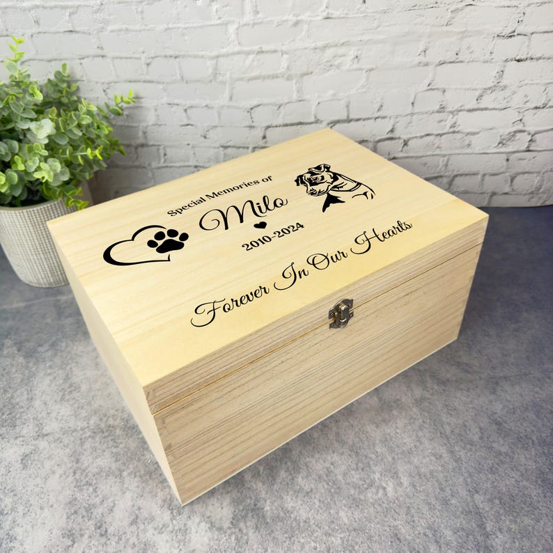 Paw Print Jack Russell Terrier Dog Pet Memorial Personalised Wooden ...