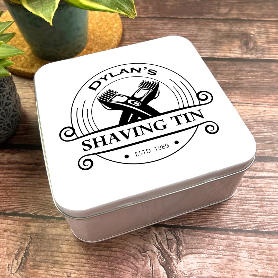 Square Men's Vintage Crossed Razors Dapper Personalised Shaving Tin - Etsy