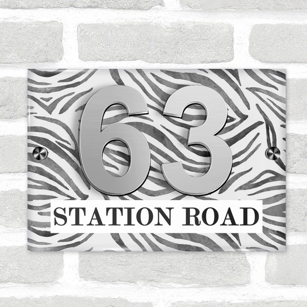 Zebra Print Number - Etsy