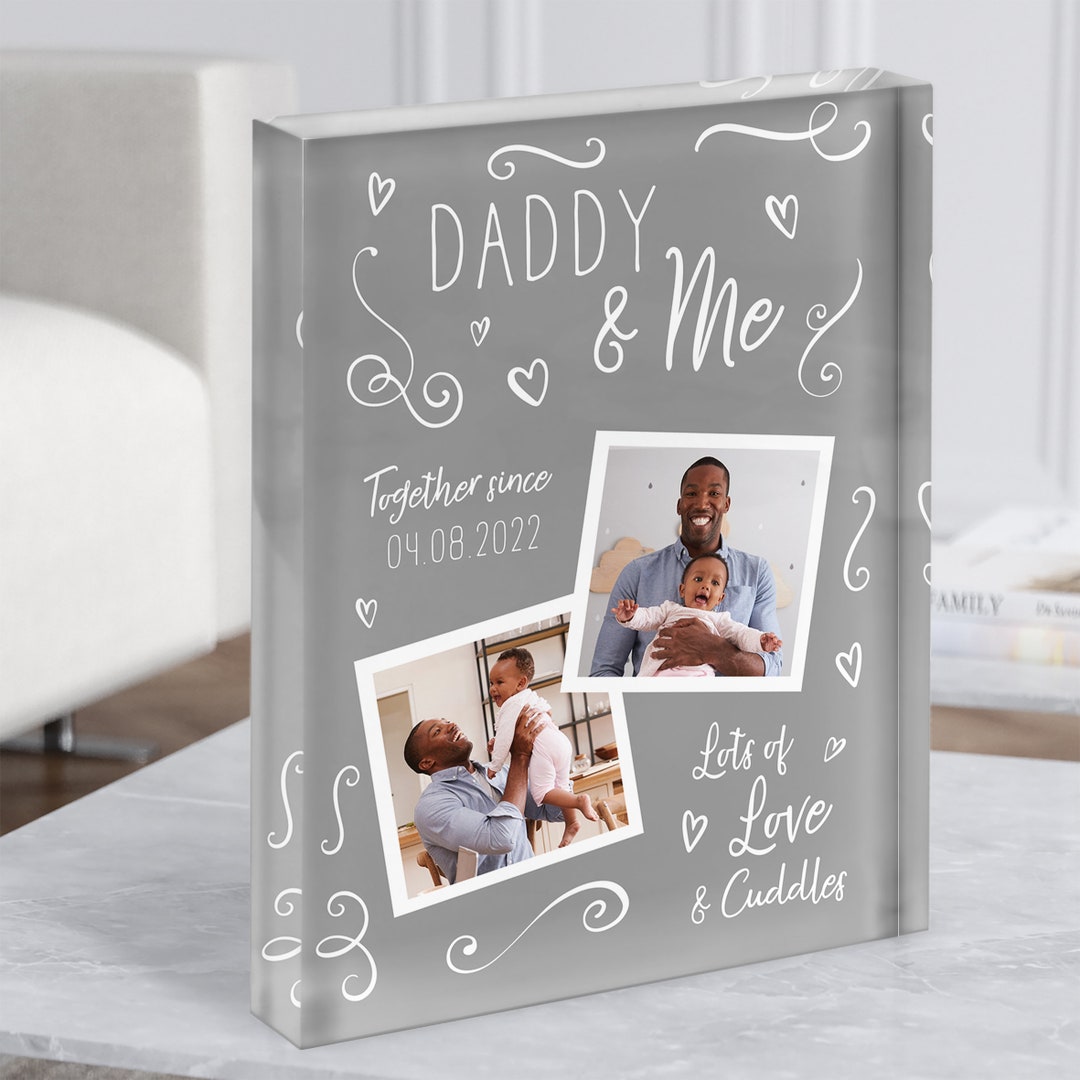 Daddy and Me Photo Doodle Father's Day Dad Grey Nursery Birthday ...