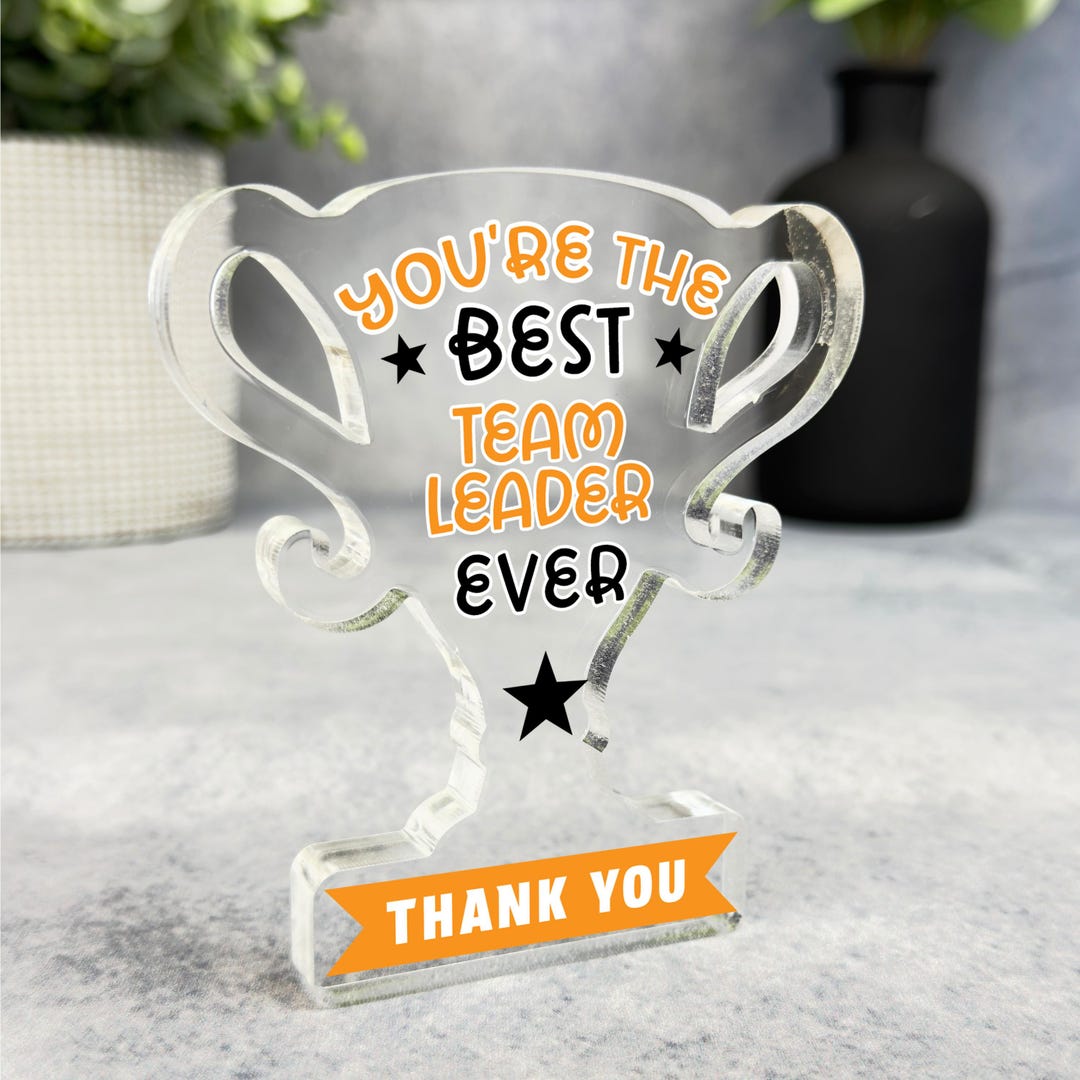 Gift for the Best Team Leader Ever Trophy Keepsake Plaque Ornament ...