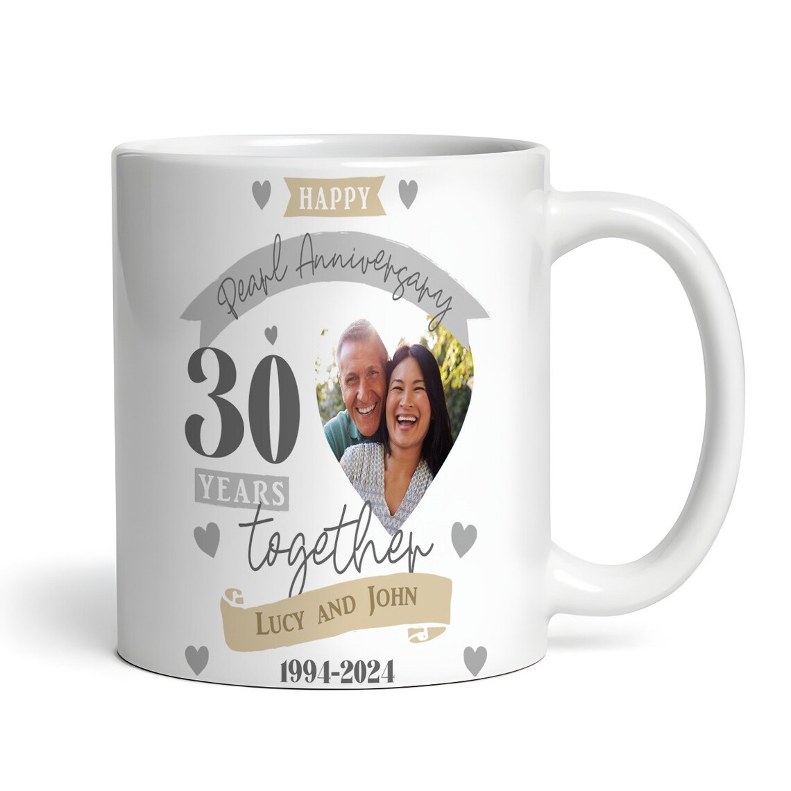 73 30 Years Together 30th Wedding Anniversary Present Pearl Photo ...