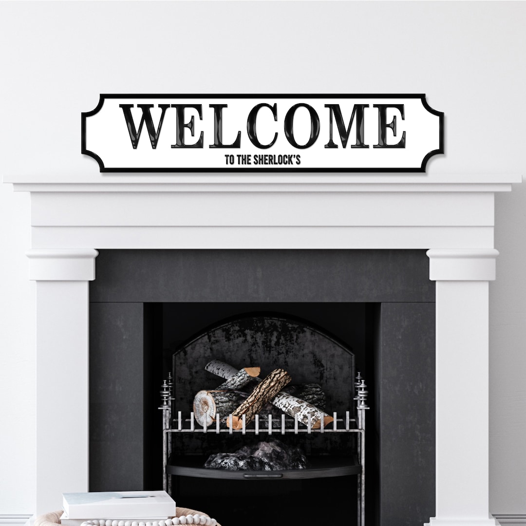 Welcome to the Family Sign Any Colour Any Text 3D Train Style Street ...