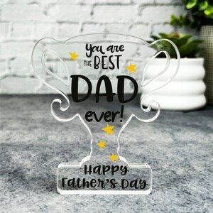Best Dad Ever Happy Father's Day Present Trophy Plaque Keepsake Gift ...