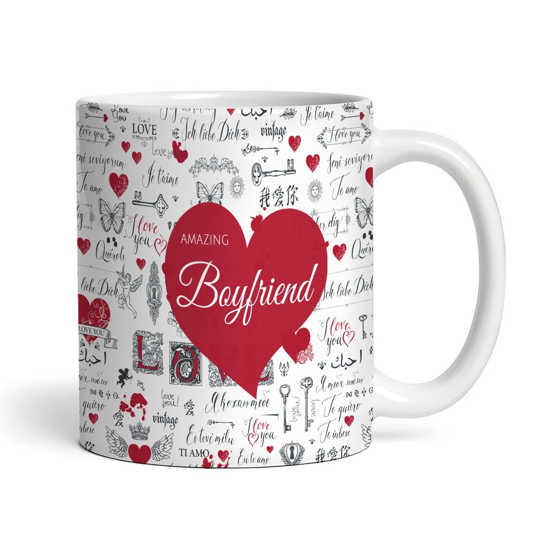 I Love You Multiple Languages Romantic Gift for Boyfriend Personalised ...