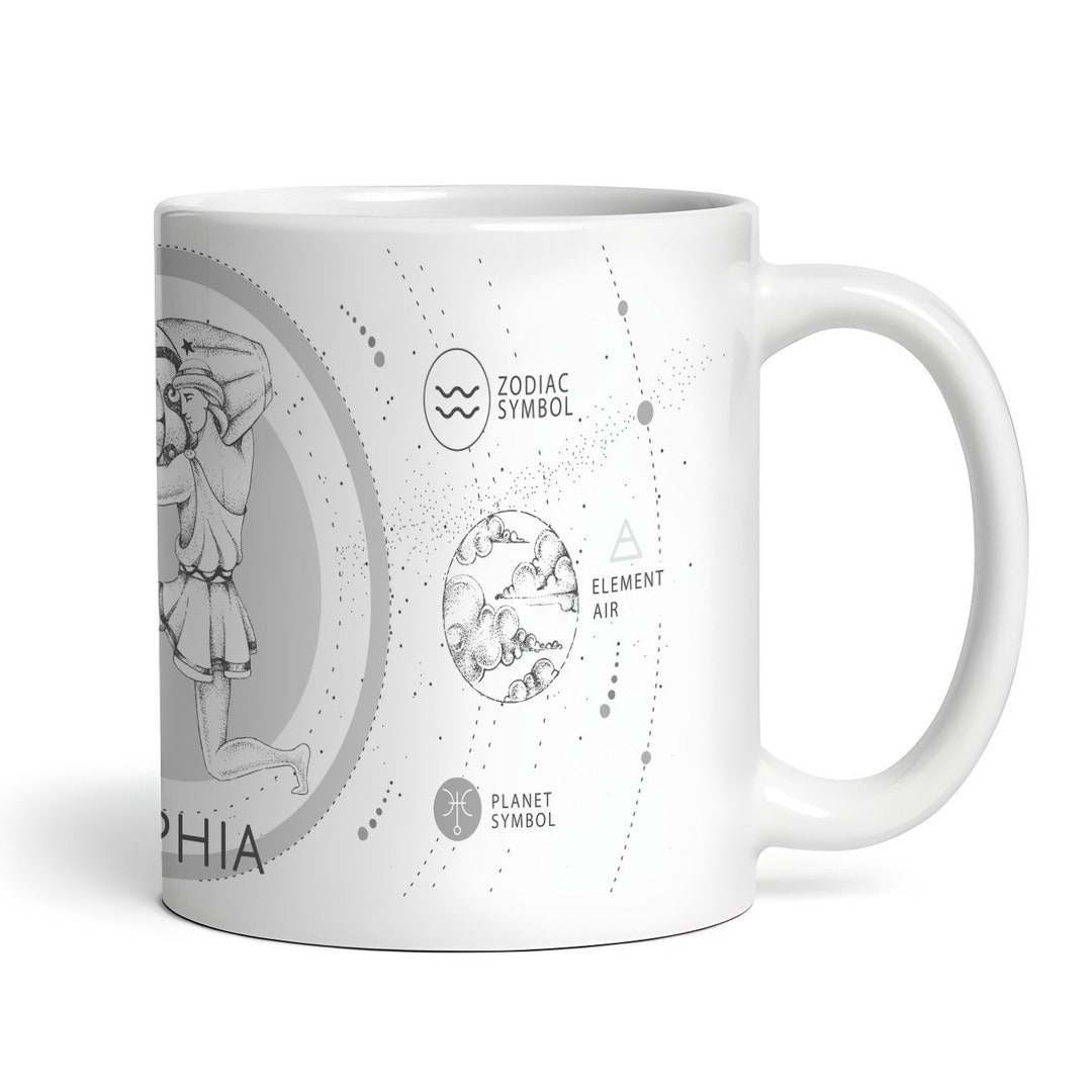 Aquarius Zodiac Sign Birthday Gift Tea Coffee Cup Personalised Mug - Etsy