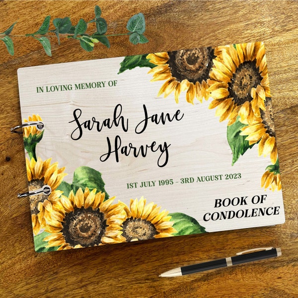Sunflower Guest Book - Etsy