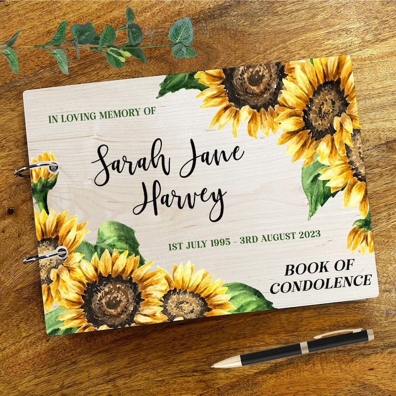 Sunflower Guest Book - Etsy